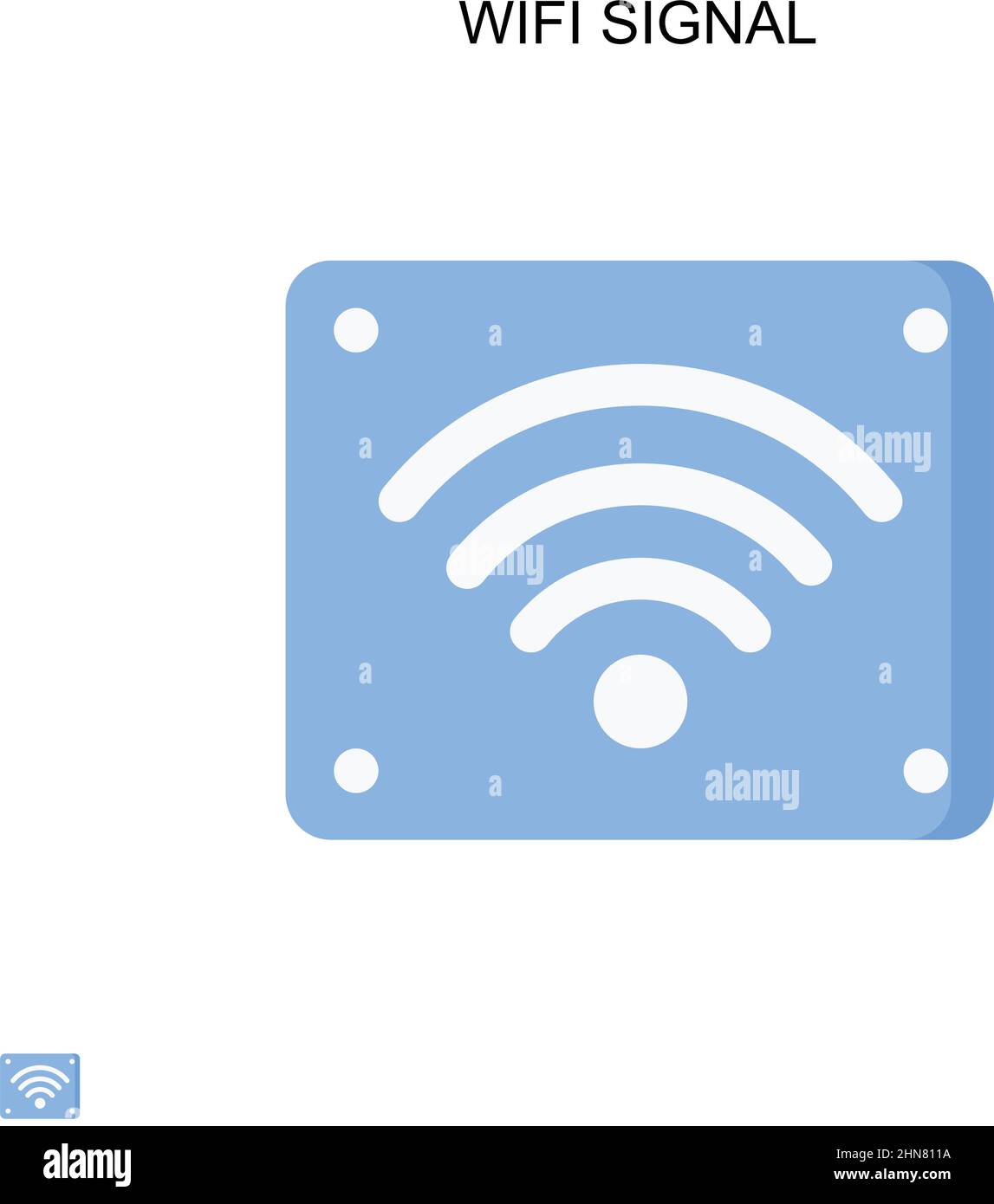 Wifi signal Simple vector icon. Illustration symbol design template for ...