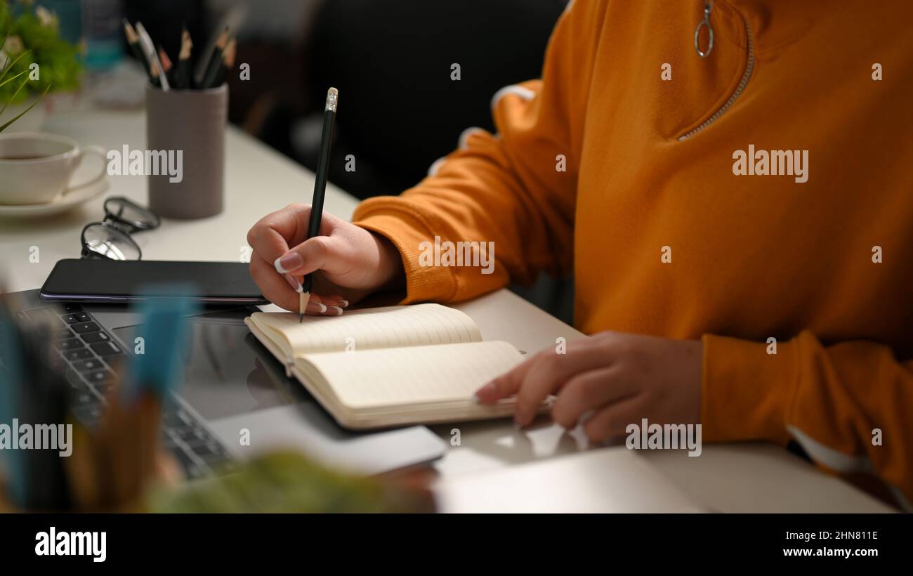 Teenager and assignment and notebook hi-res stock photography and ...