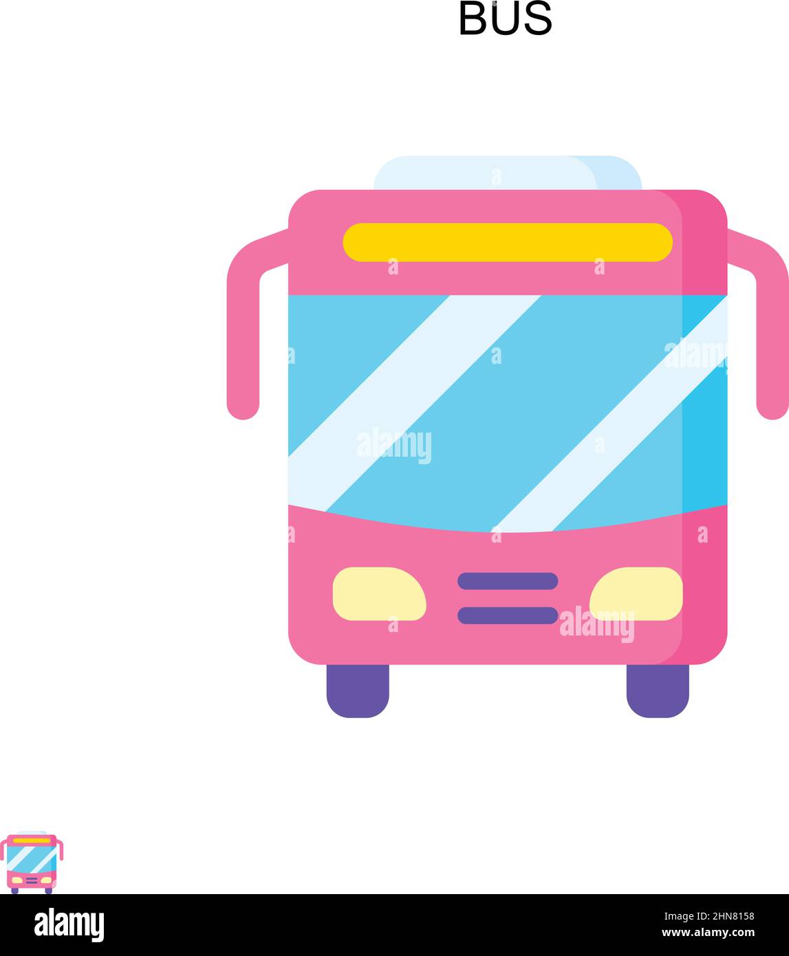 Bus Simple vector icon. Illustration symbol design template for web ...