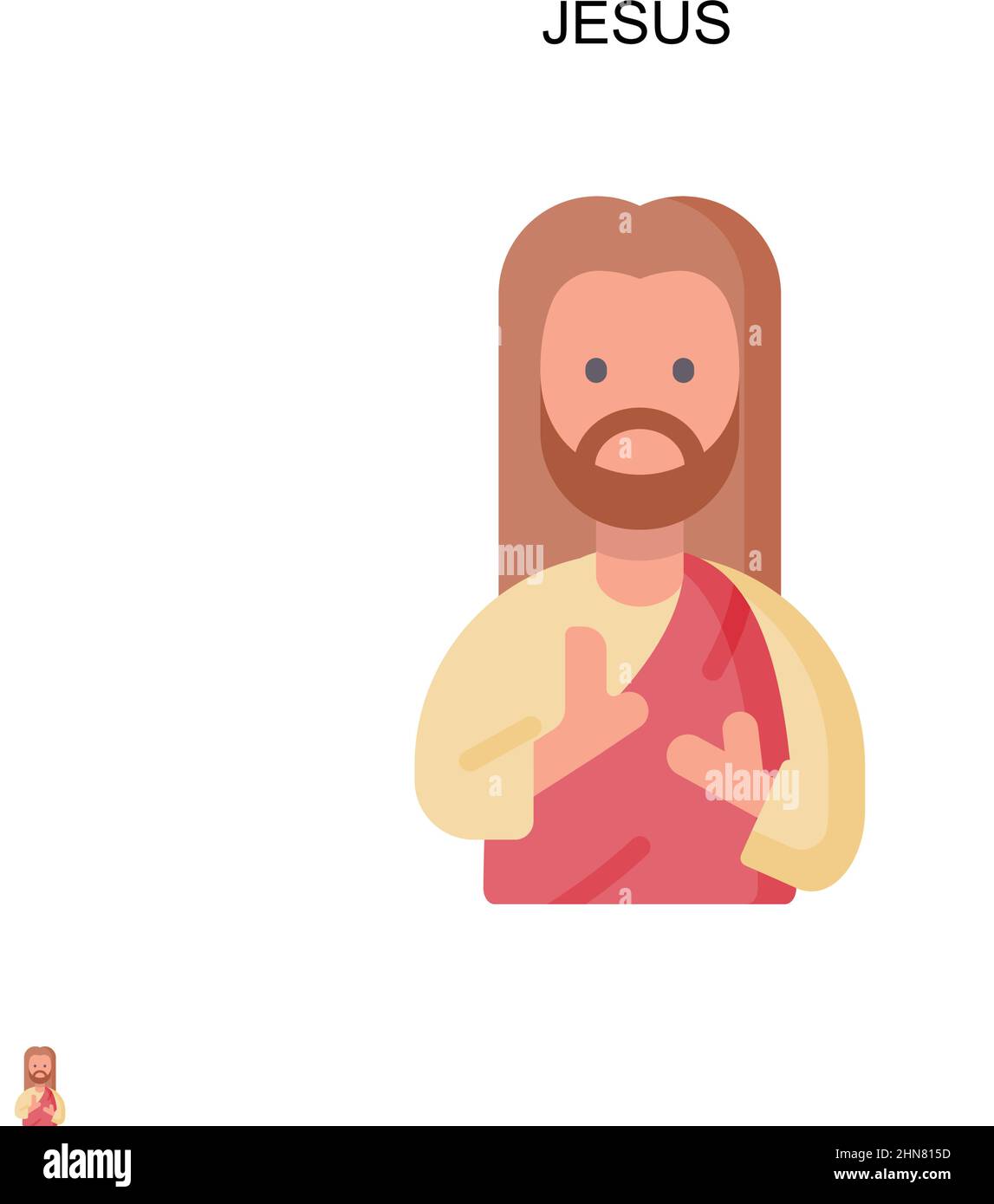 Jesus Simple vector icon. Illustration symbol design template for web ...