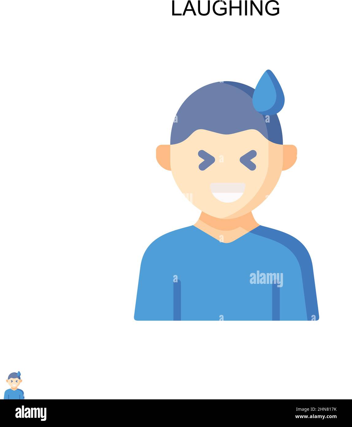 Laughing Simple vector icon. Illustration symbol design template for ...