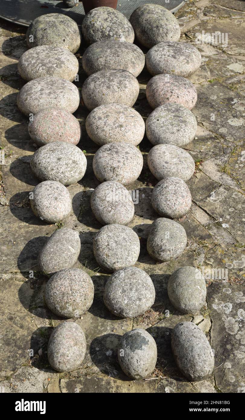 rows of pebbles on ground, england Stock Photo - Alamy