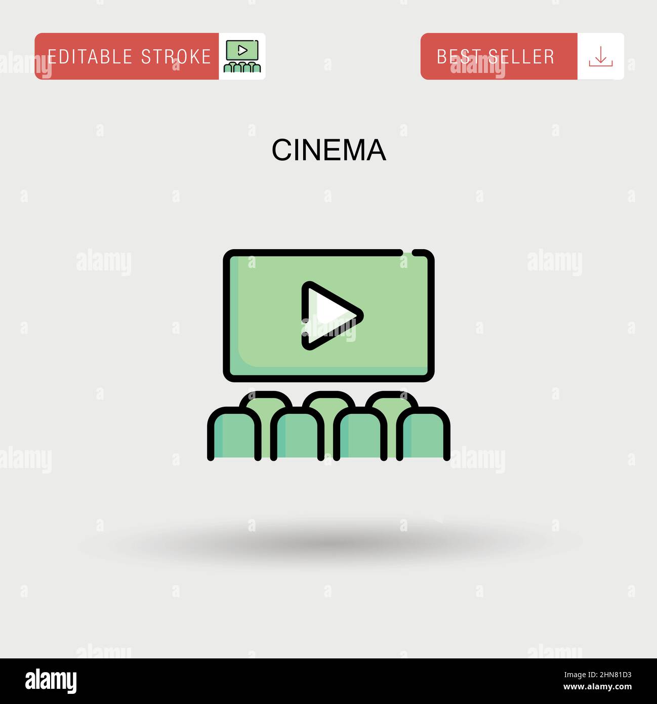 Cinema Simple vector icon Stock Vector Image & Art - Alamy
