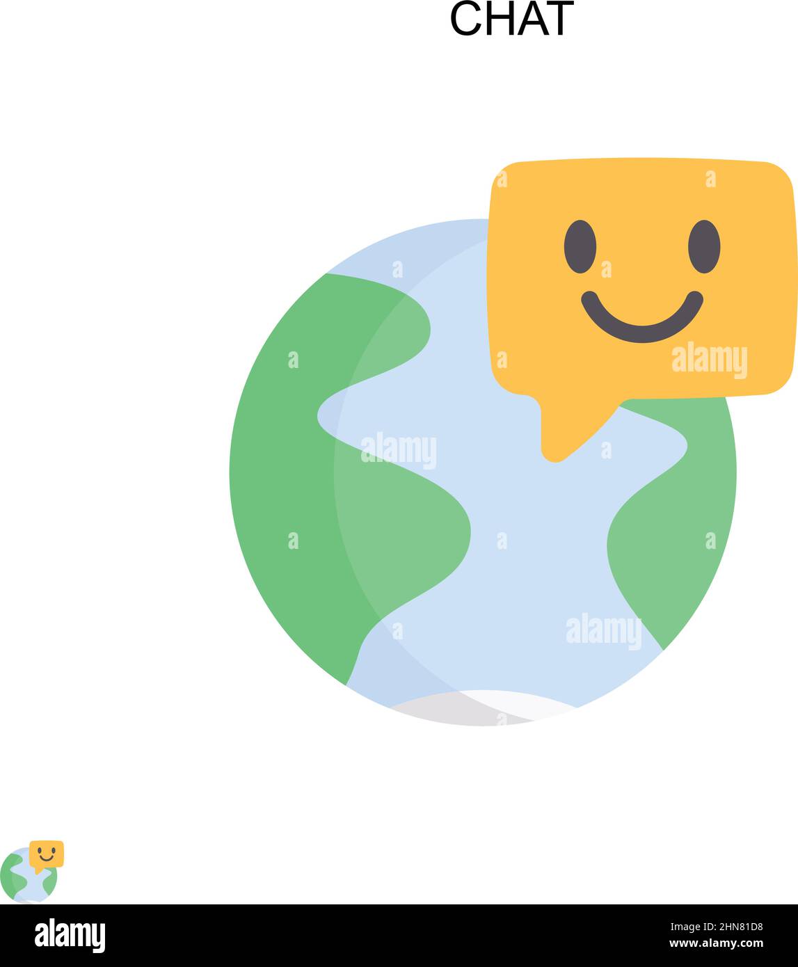 Chat Simple vector icon. Illustration symbol design template for web ...