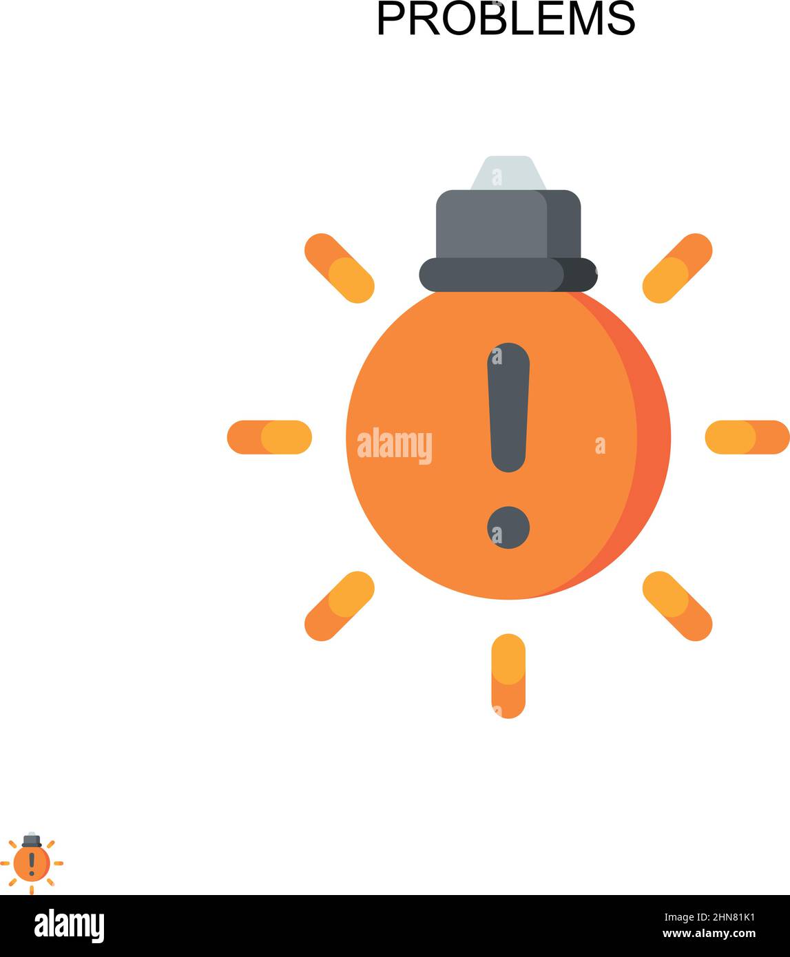 Problems Simple vector icon. Illustration symbol design template for ...