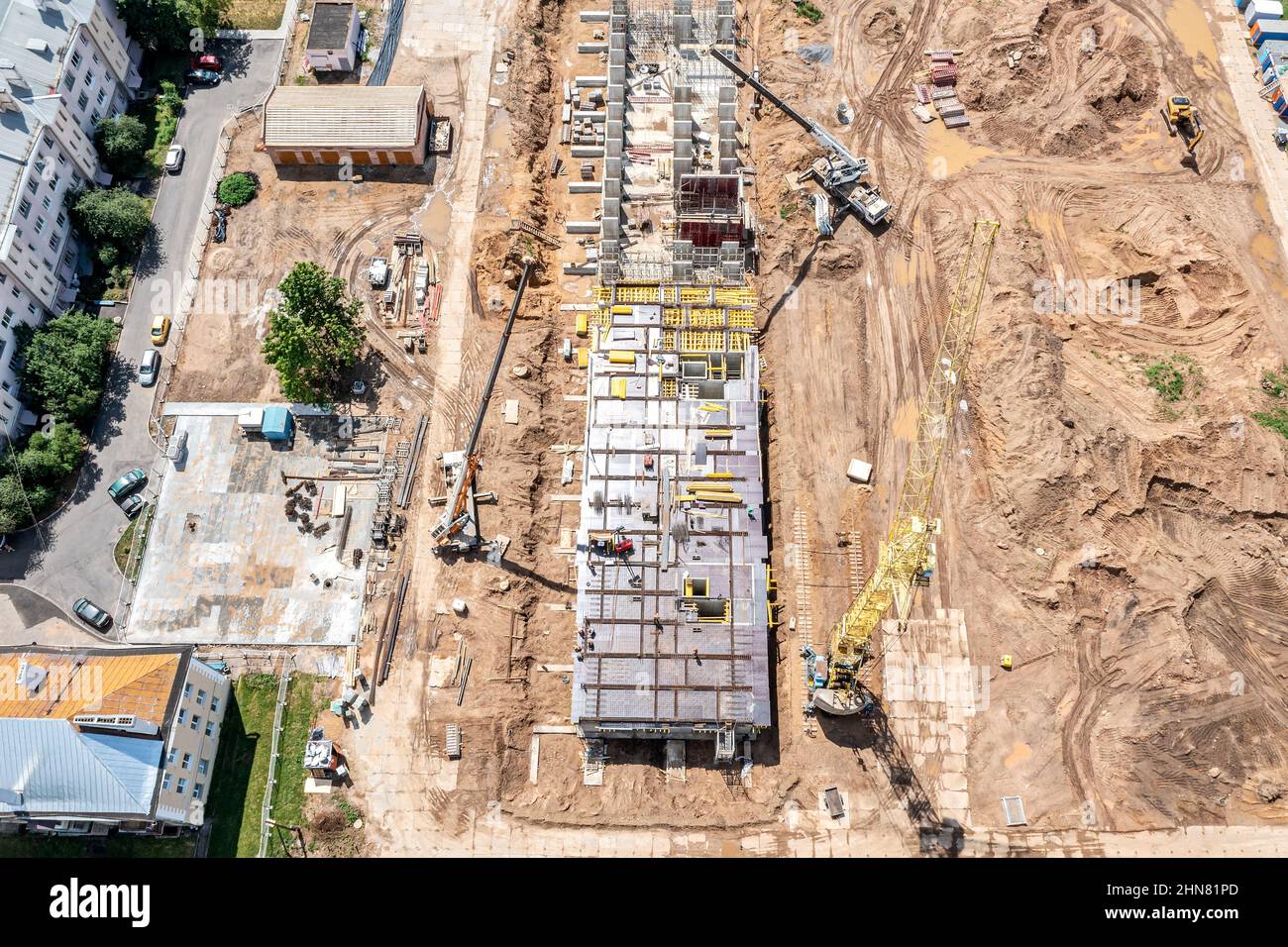 new high-rise apartment building under construction. development of ...