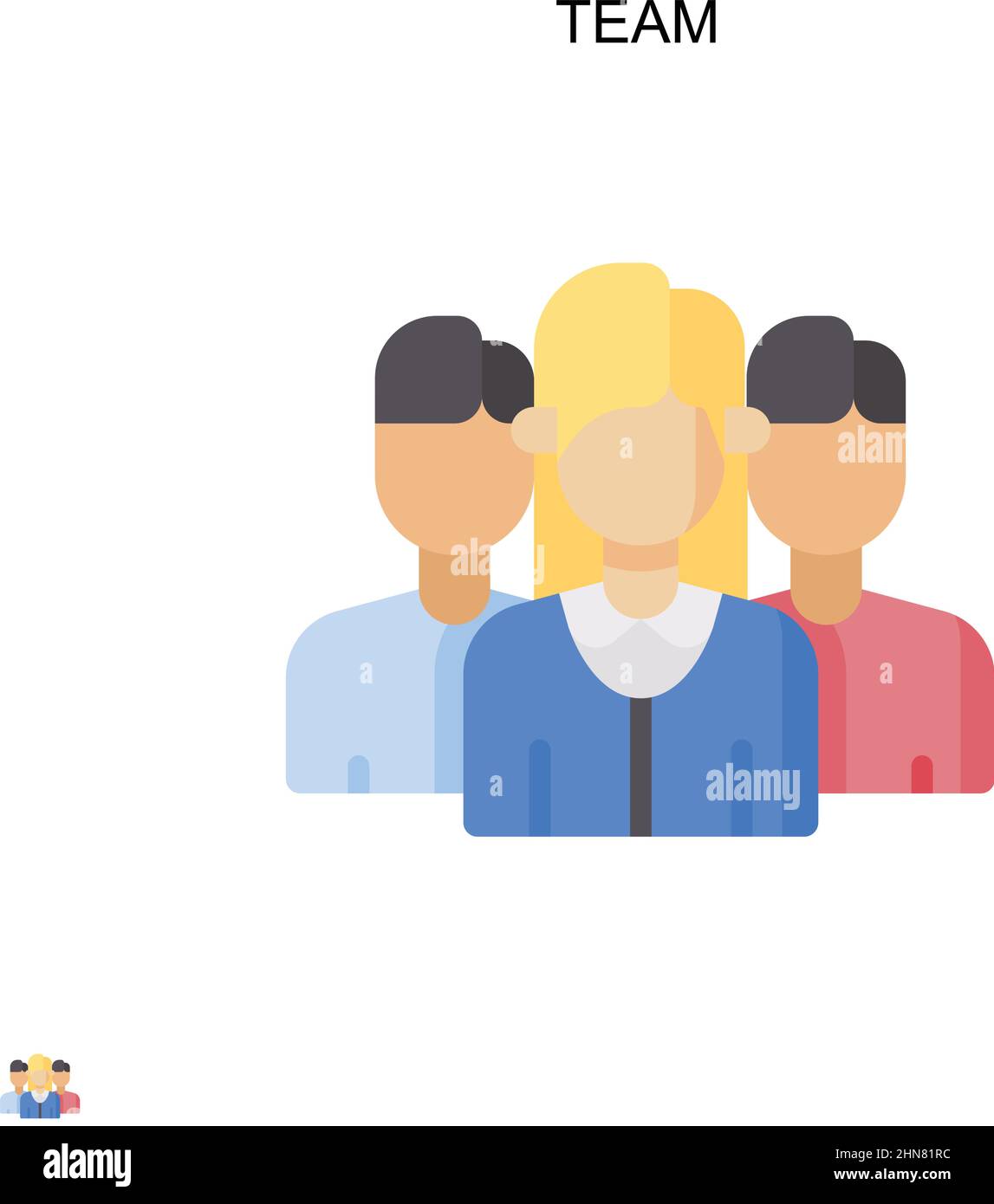 Team Simple vector icon. Illustration symbol design template for web ...