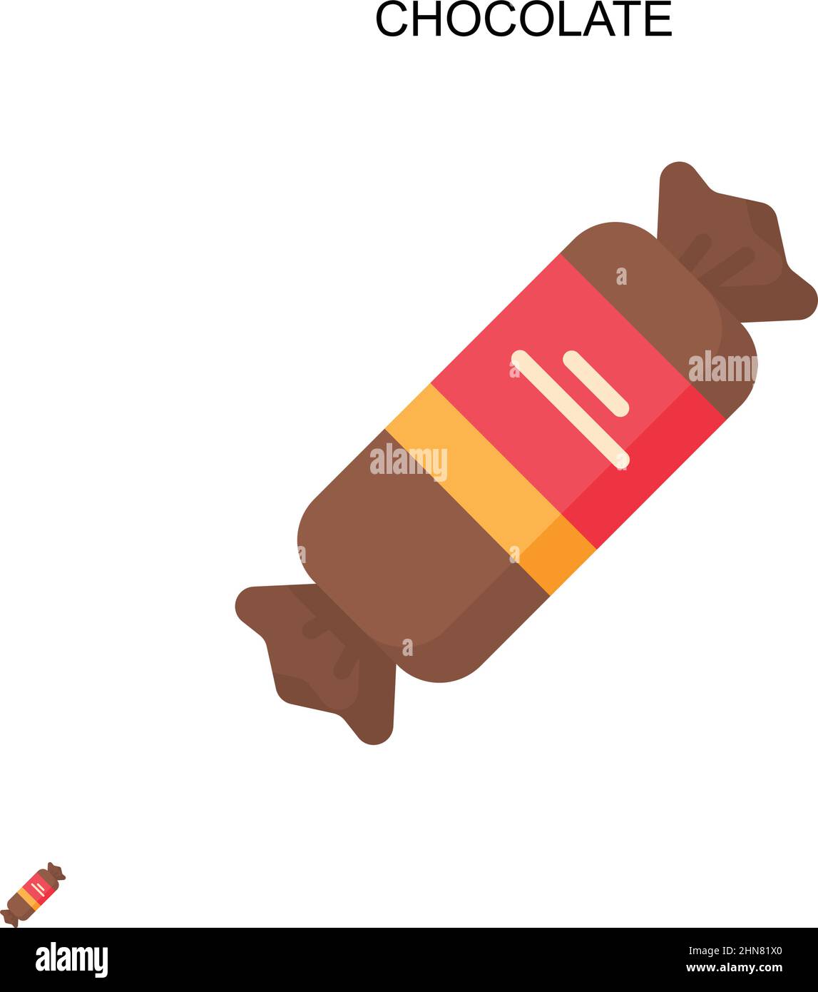 Chocolate Simple vector icon. Illustration symbol design template for ...