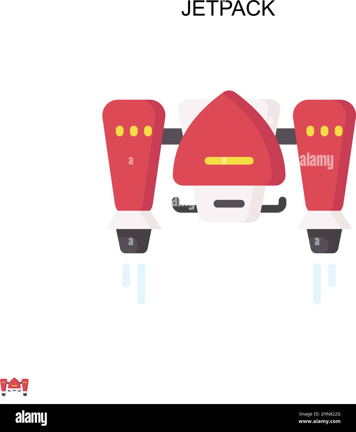 Jetpack Simple vector icon. Illustration symbol design template for web ...