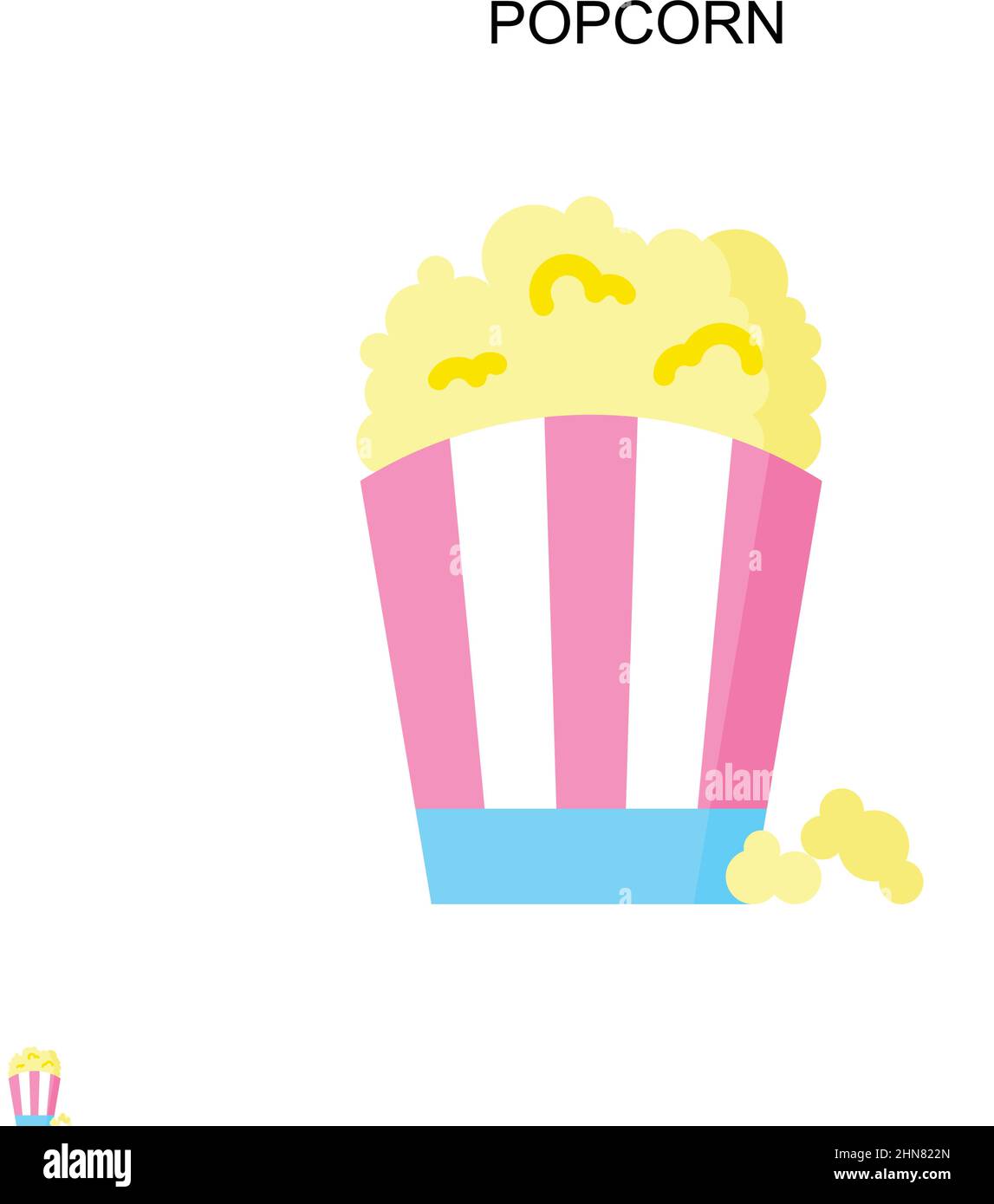 Popcorn Simple vector icon. Illustration symbol design template for web ...