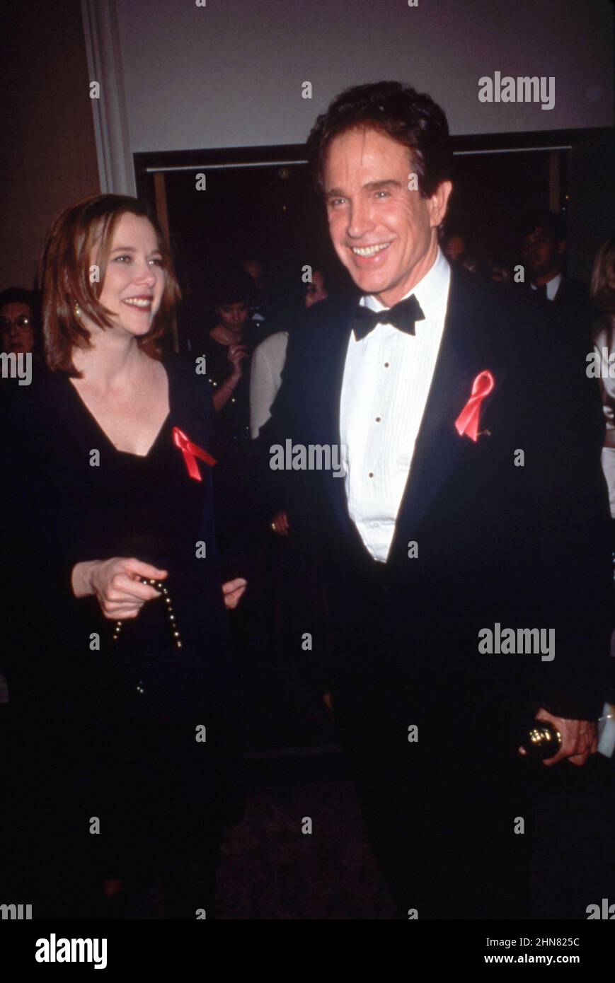Annette Bening with Warren Beatty at the 49th Annual Golden Globe ...