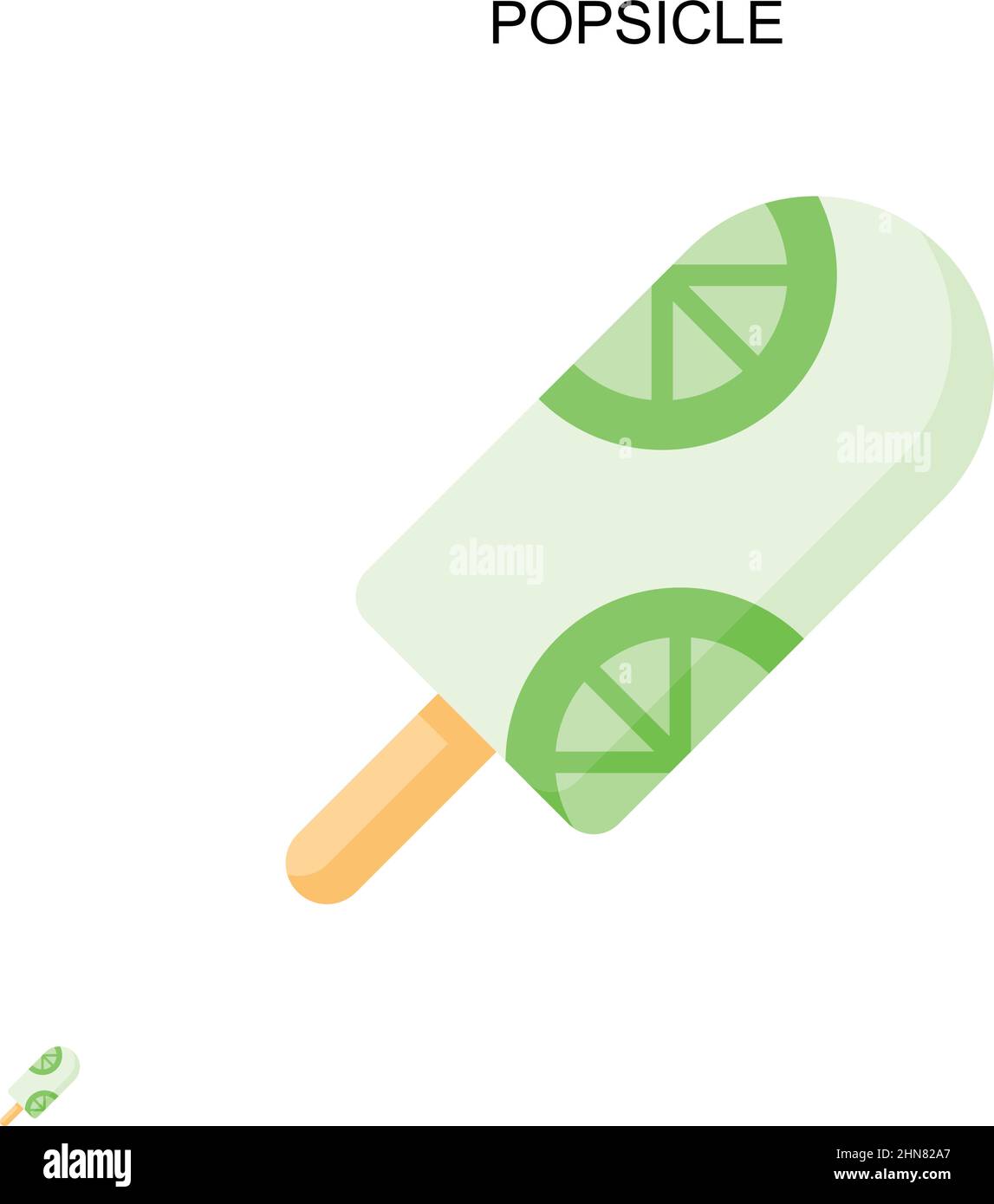 Popsicle Simple vector icon. Illustration symbol design template for ...