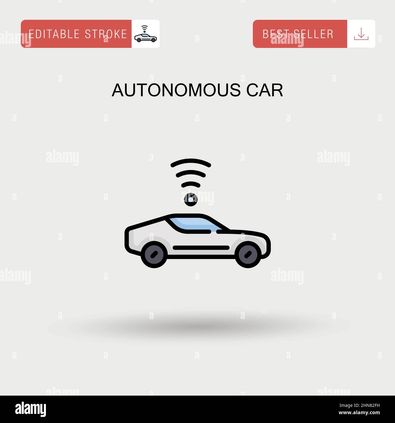 Autonomous car Simple vector icon Stock Vector Image & Art - Alamy