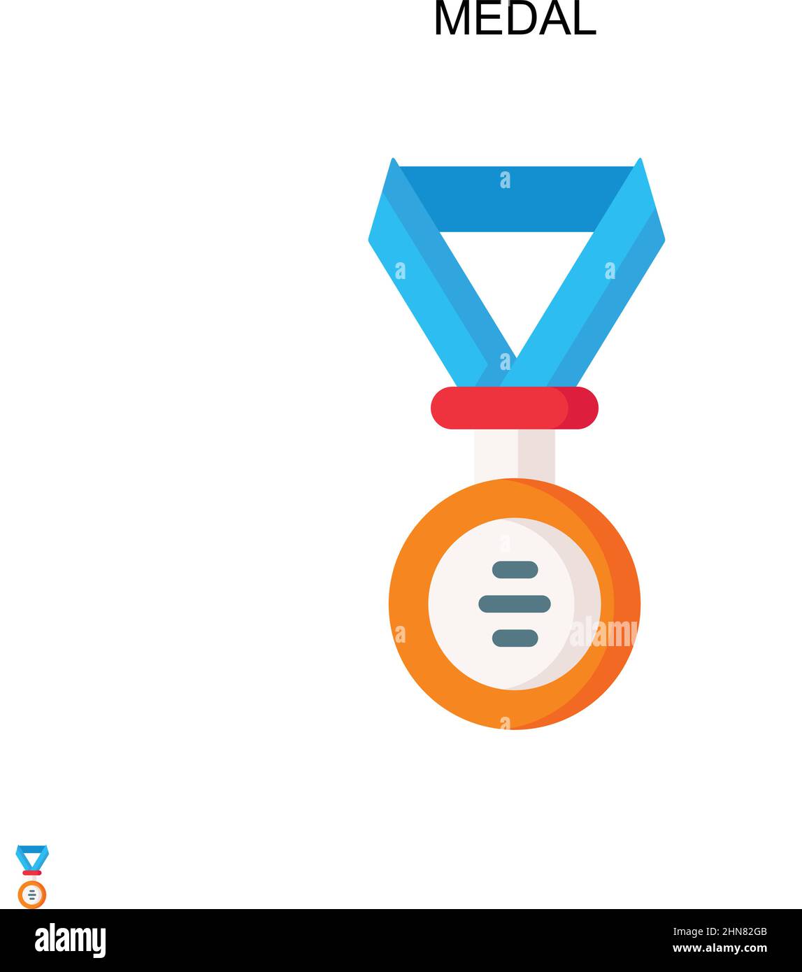 Medal Simple vector icon. Illustration symbol design template for web ...