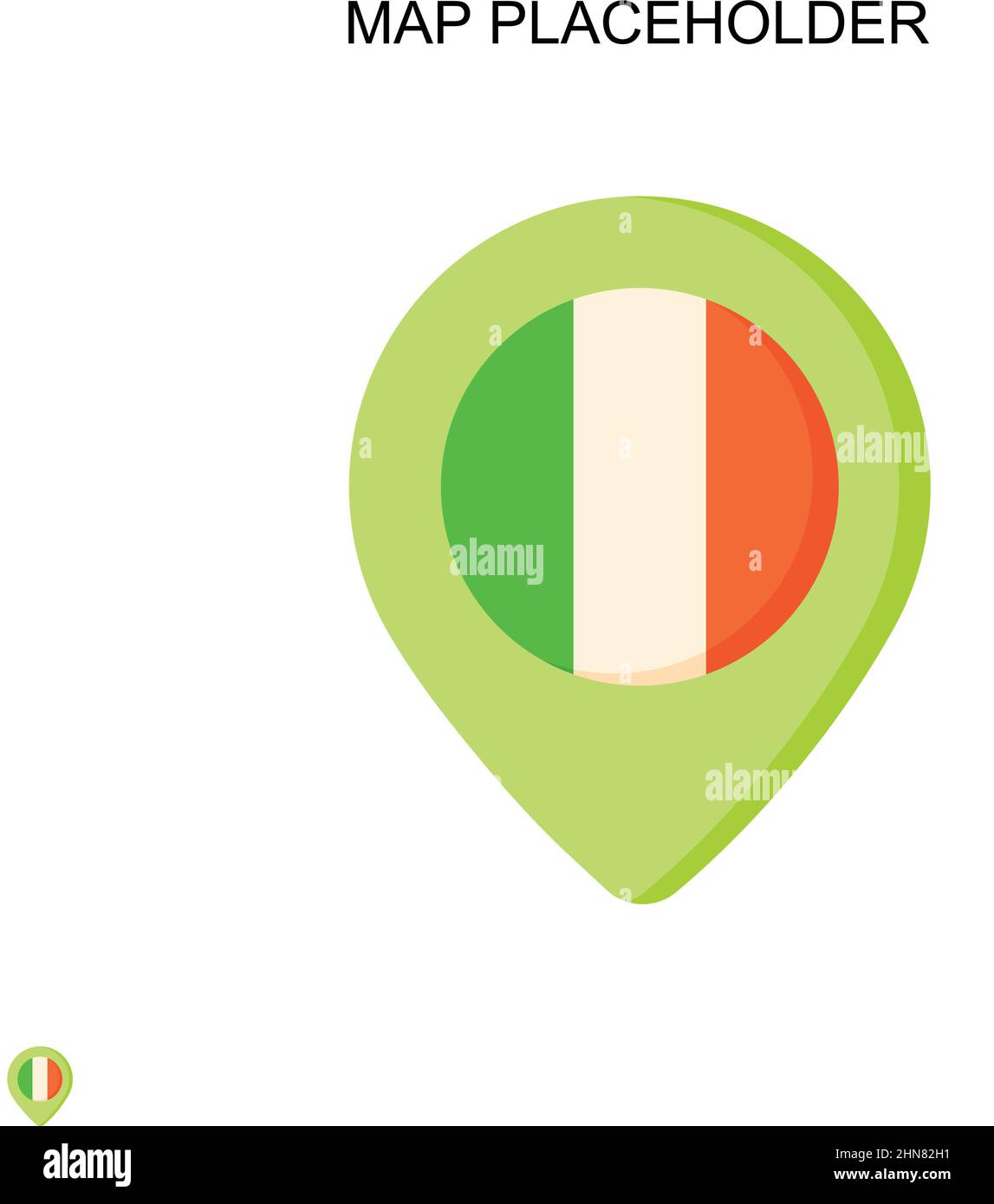 Map placeholder Simple vector icon. Illustration symbol design template ...