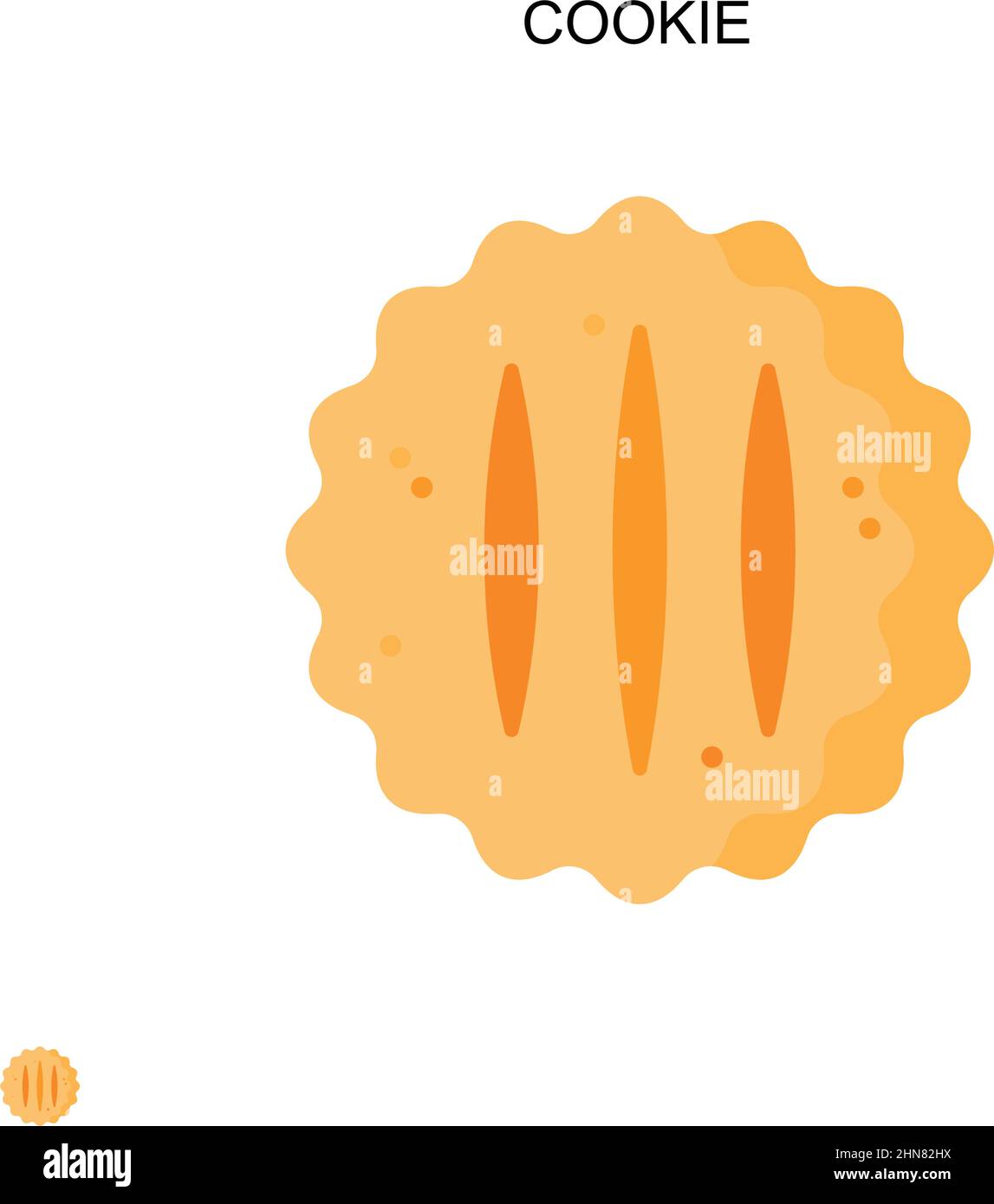 Cookie Simple vector icon. Illustration symbol design template for web ...