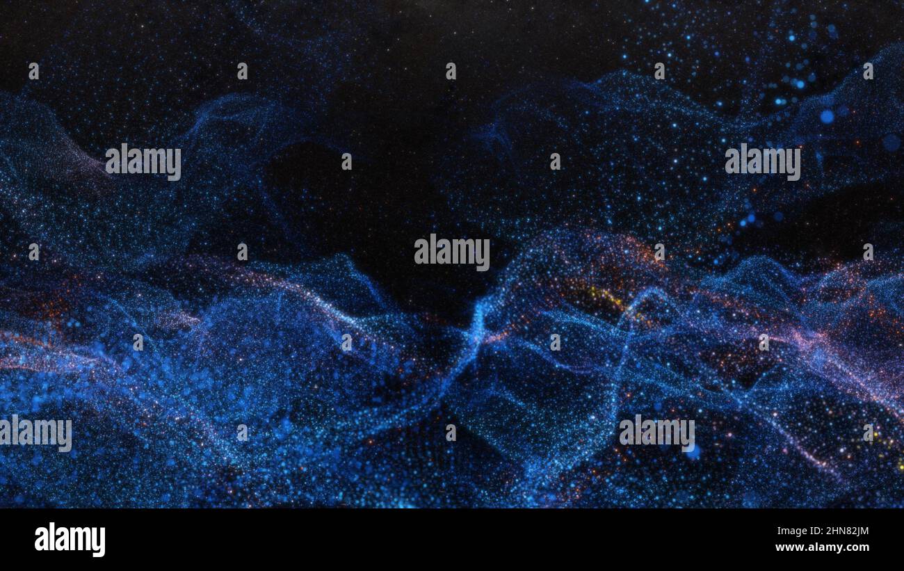 Dark digital particle wave field hi-res stock photography and images ...