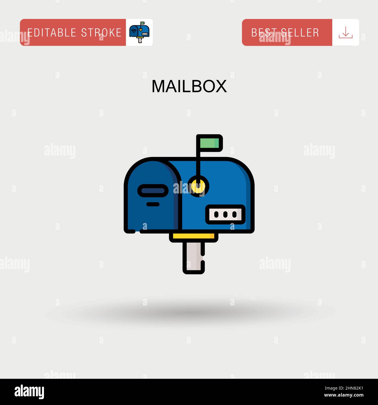 Mailbox Simple vector icon Stock Vector Image & Art - Alamy