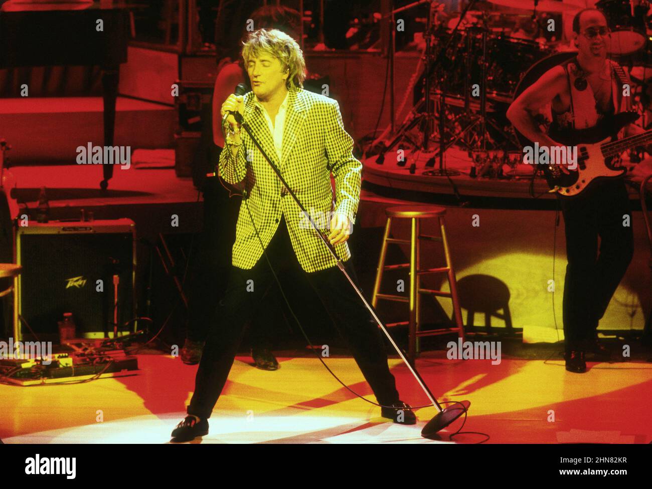 LOS ANGELES, CA - OCTOBER 04: Rod Stewart performing in Concert circa ...