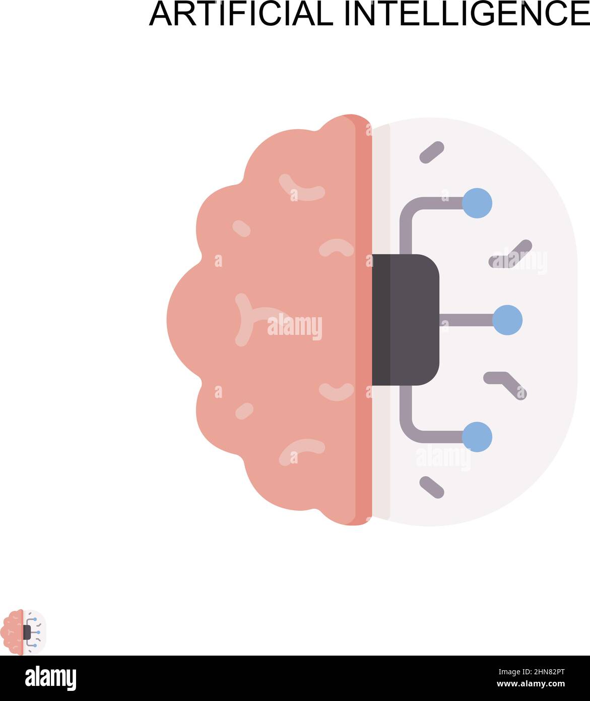 Artificial intelligence Simple vector icon. Illustration symbol design ...