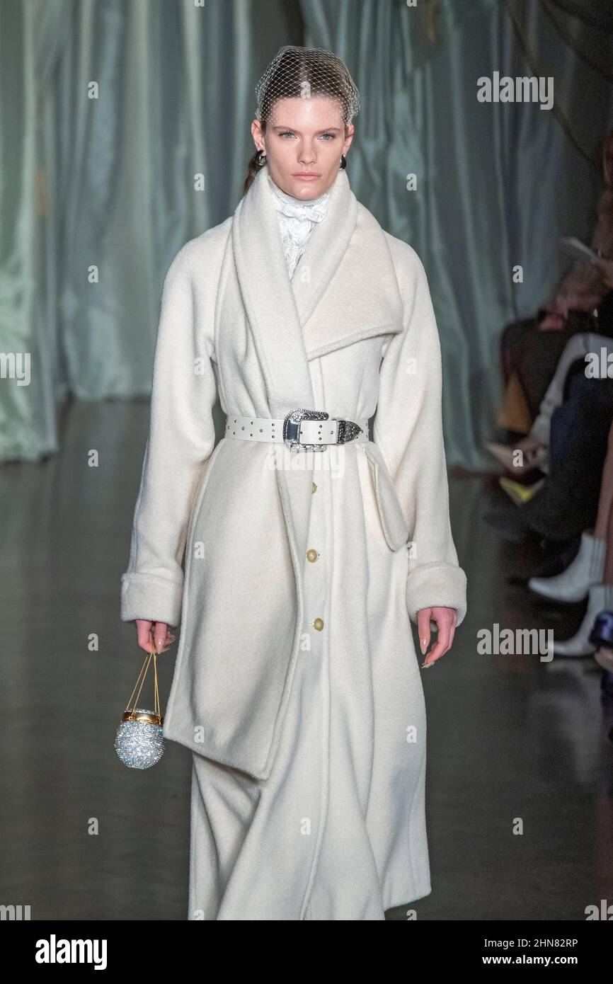 NEW YORK, NEW YORK - FEBRUARY 14: A model walks the runway for ...