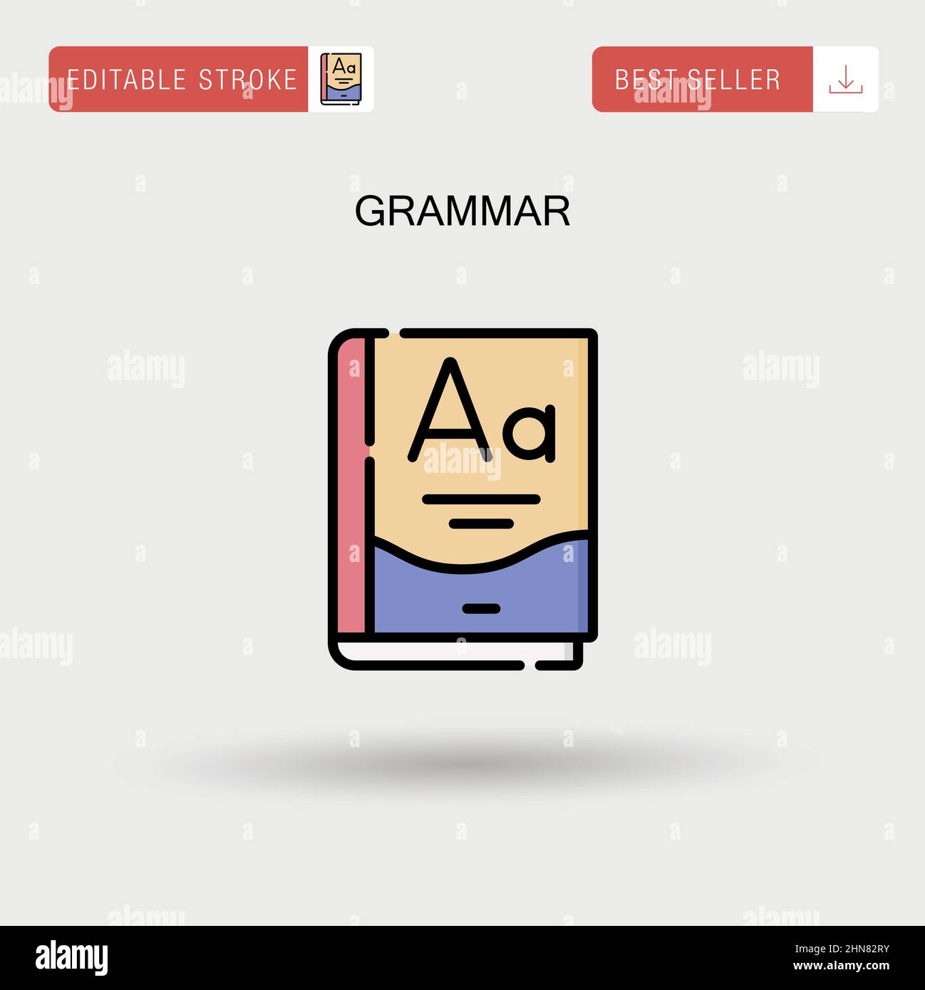 Grammar Simple vector icon Stock Vector Image & Art - Alamy