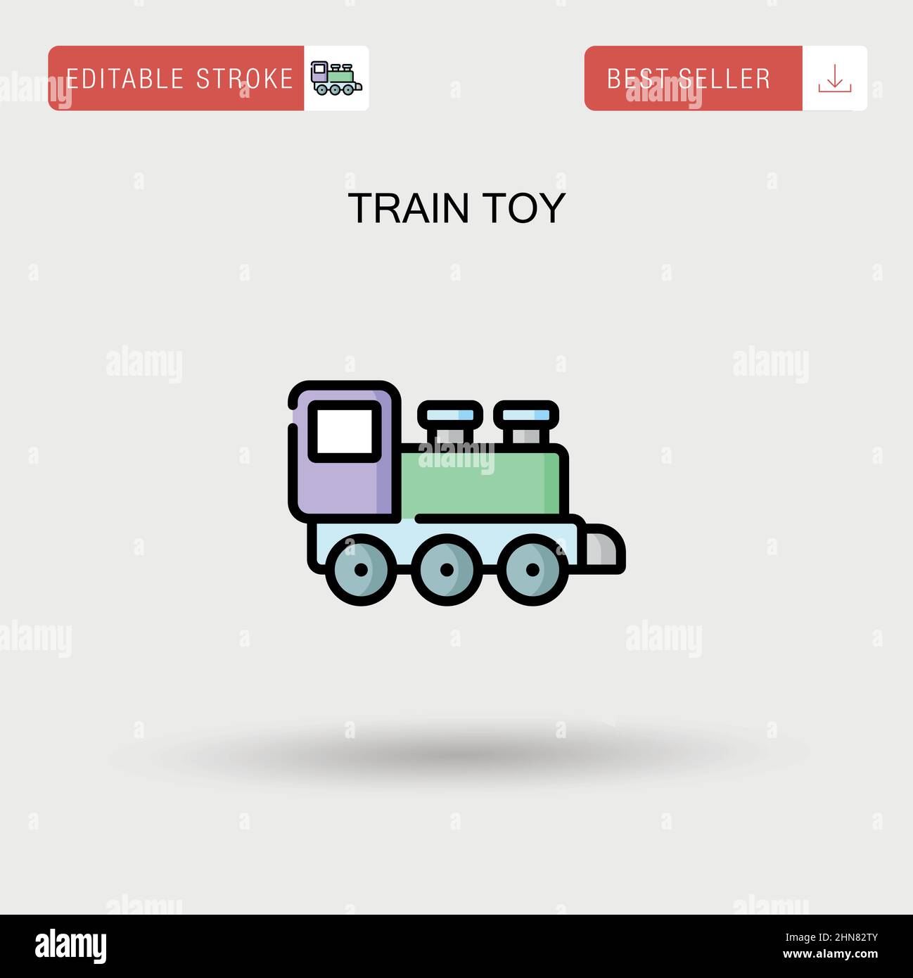 Wooden toy train cartoon hi-res stock photography and images - Alamy