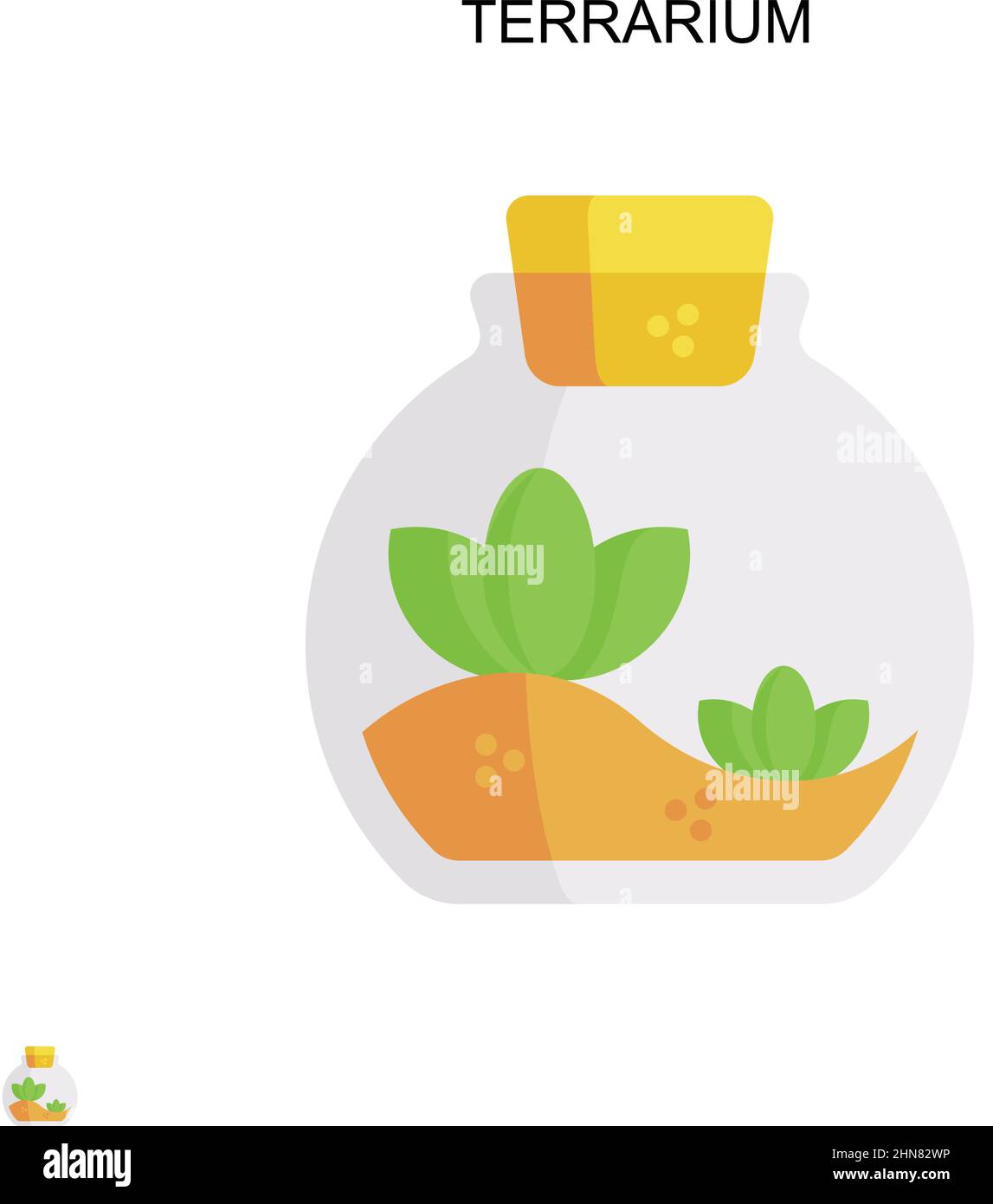 Terrarium Simple vector icon. Illustration symbol design template for ...