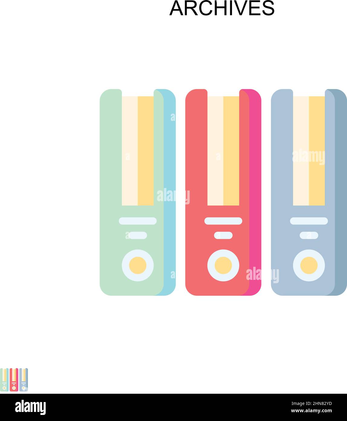 Archives Simple vector icon. Illustration symbol design template for ...