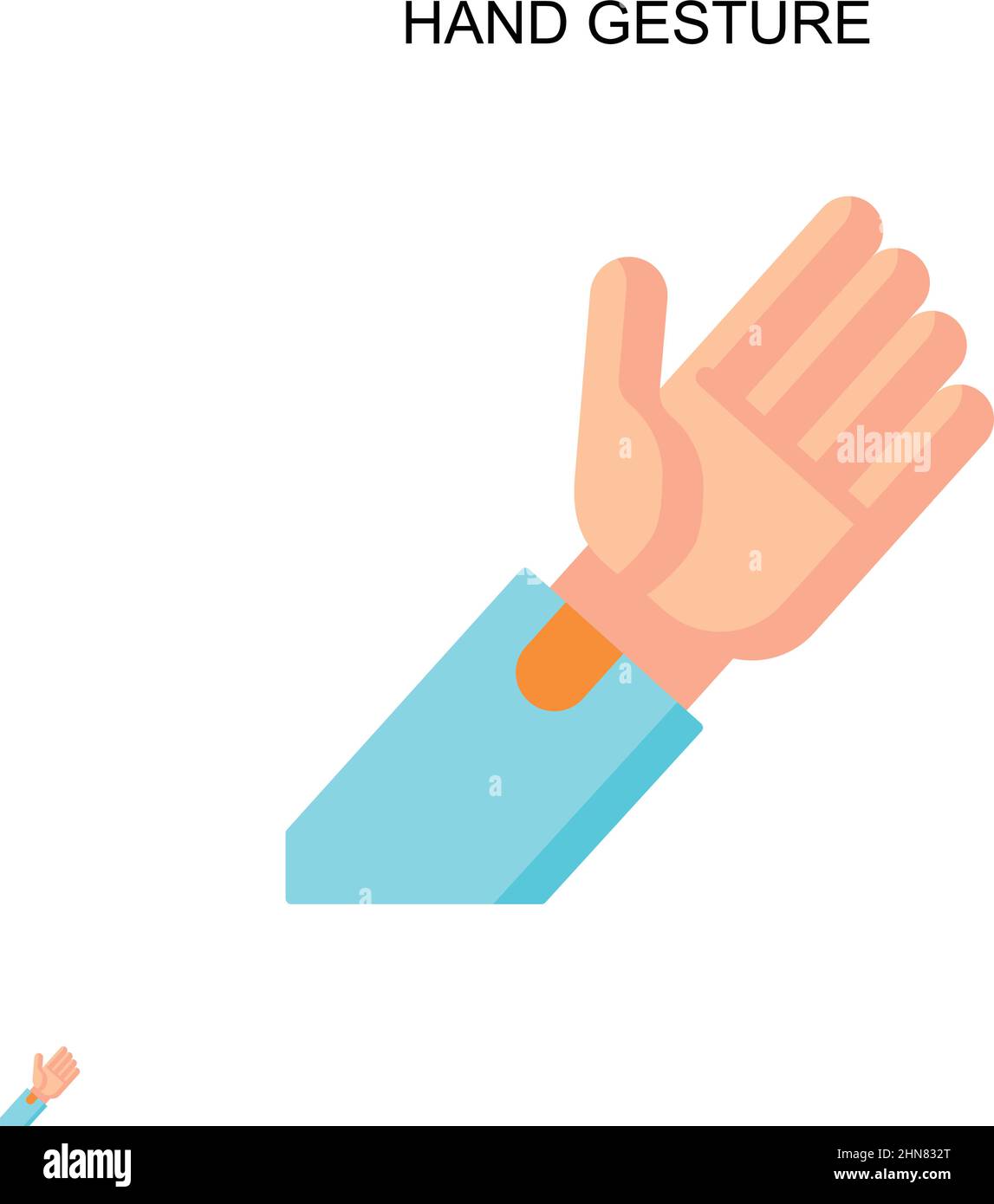 Hand gesture Simple vector icon. Illustration symbol design template ...