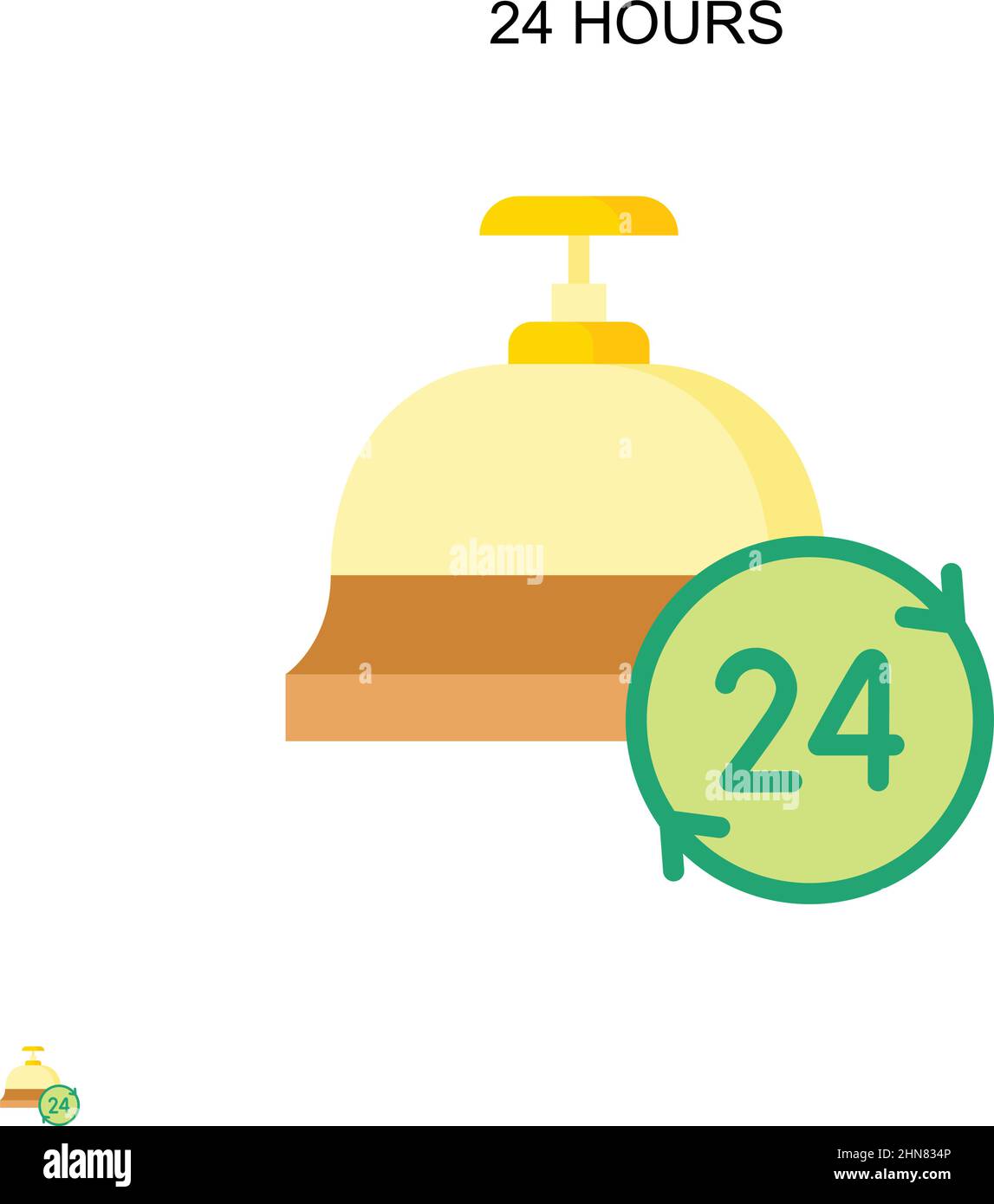 24 hours Simple vector icon. Illustration symbol design template for ...