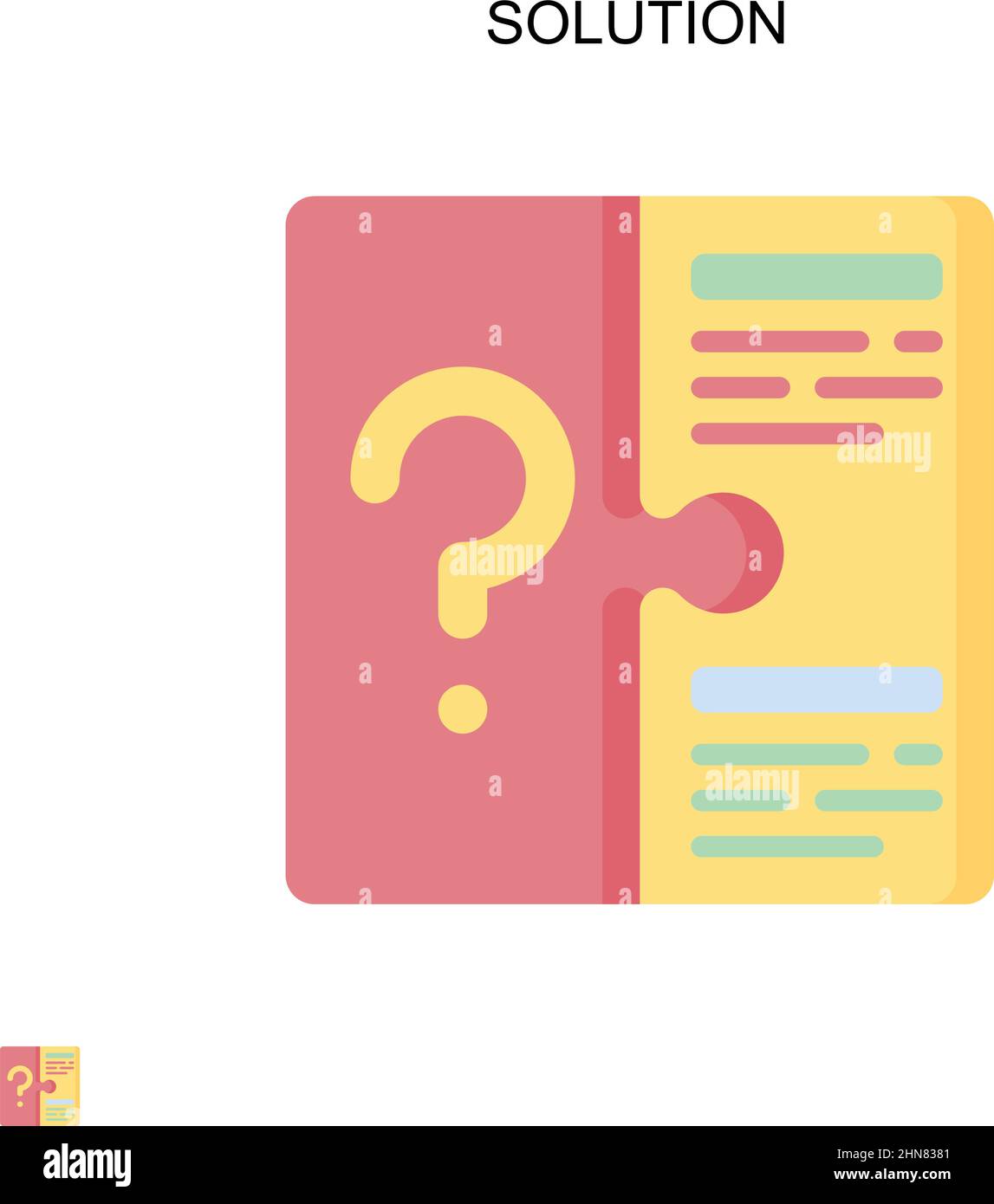 Solution Simple vector icon. Illustration symbol design template for ...