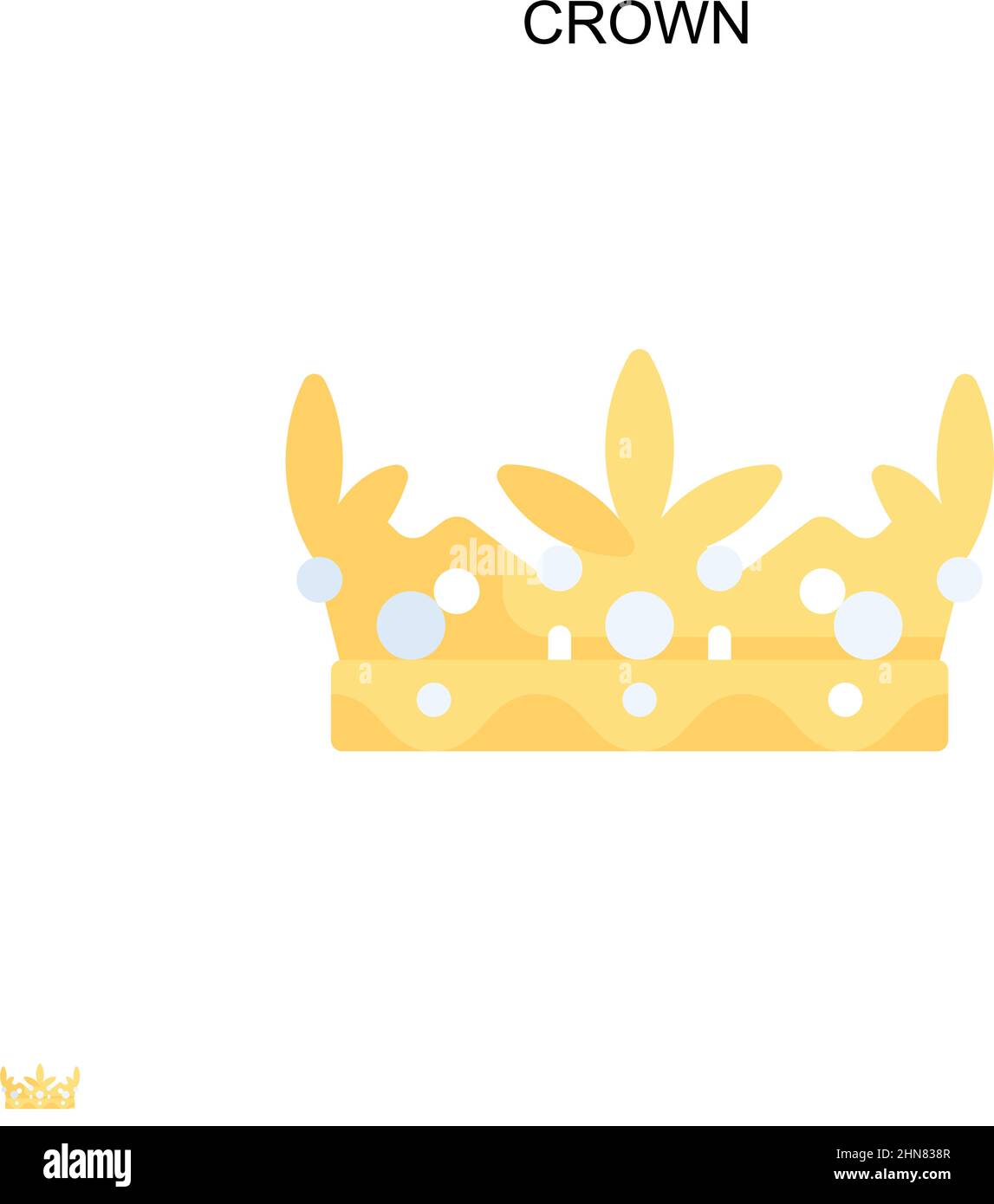 Crown Simple vector icon. Illustration symbol design template for web ...
