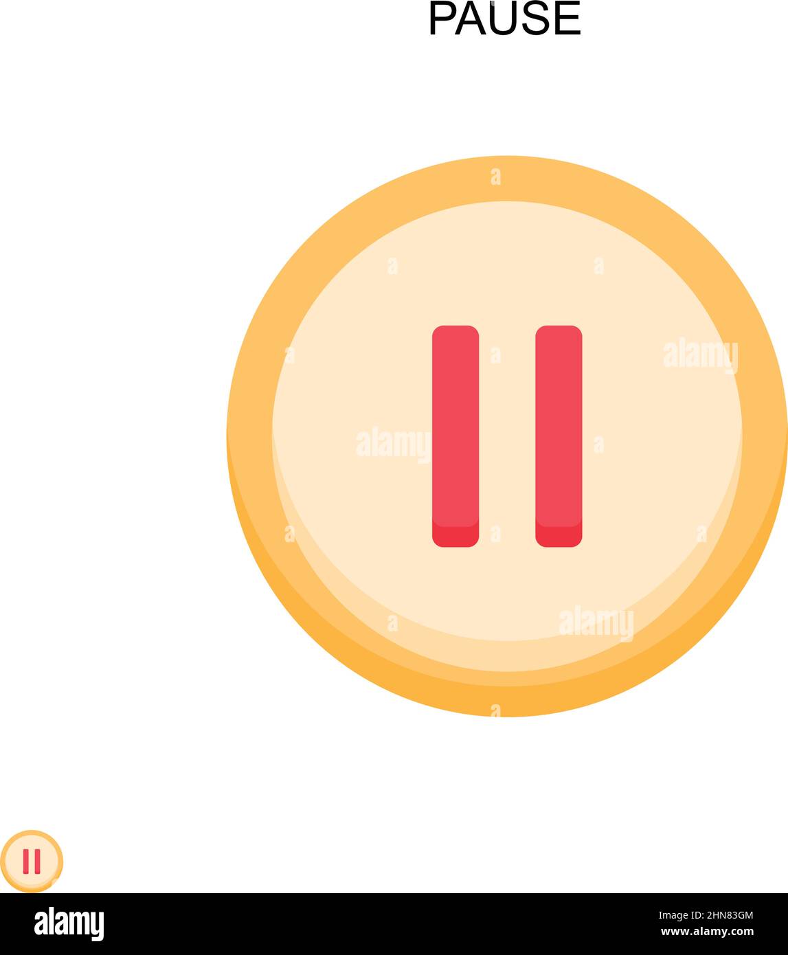 Pause Simple vector icon. Illustration symbol design template for web ...