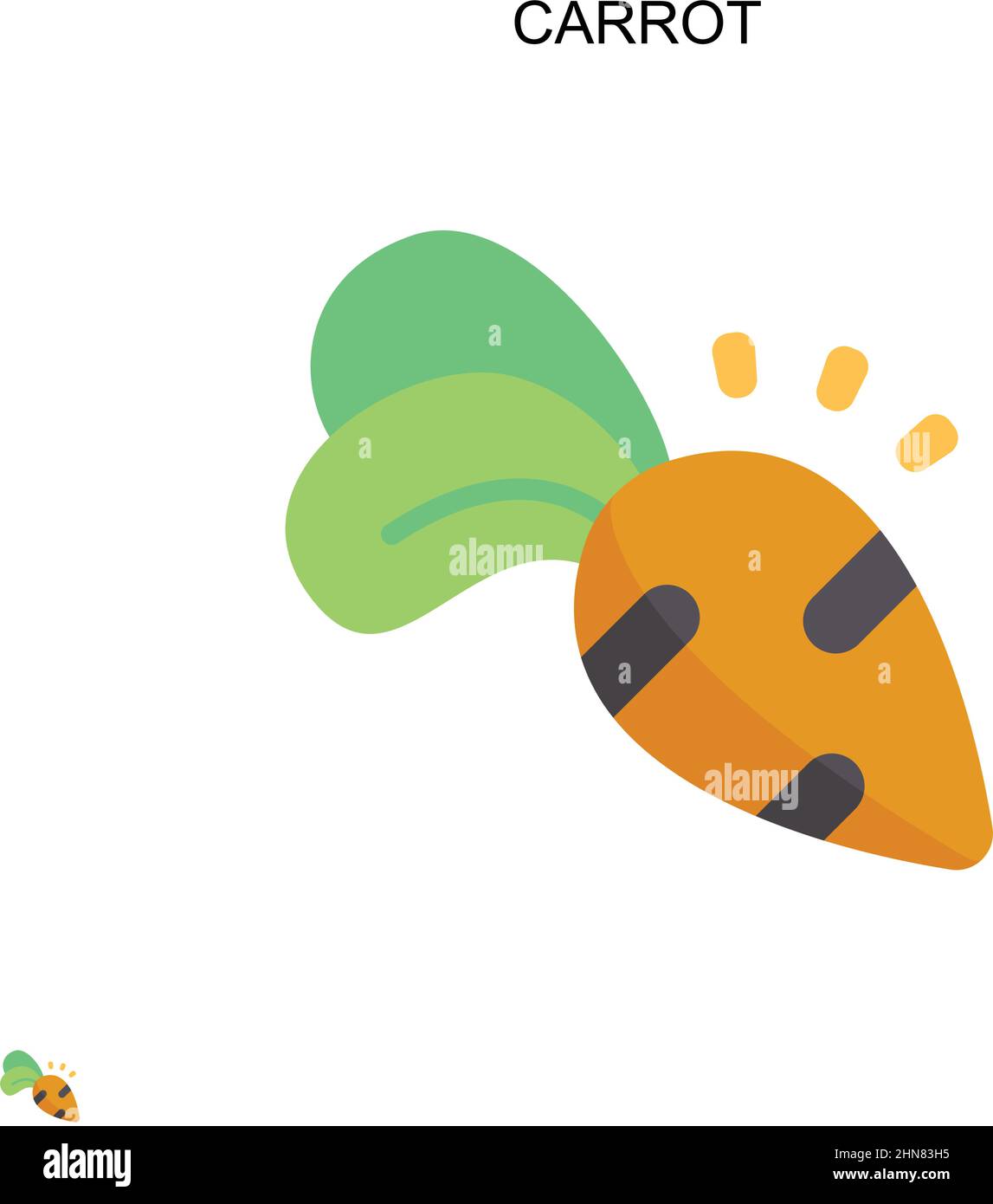 Carrot Simple vector icon. Illustration symbol design template for web ...