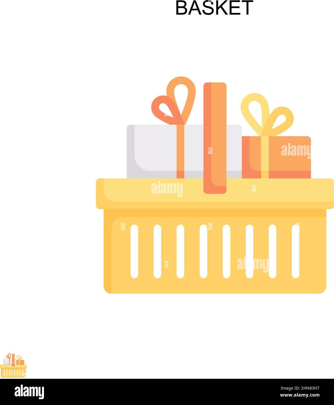 Basket Simple vector icon. Illustration symbol design template for web ...