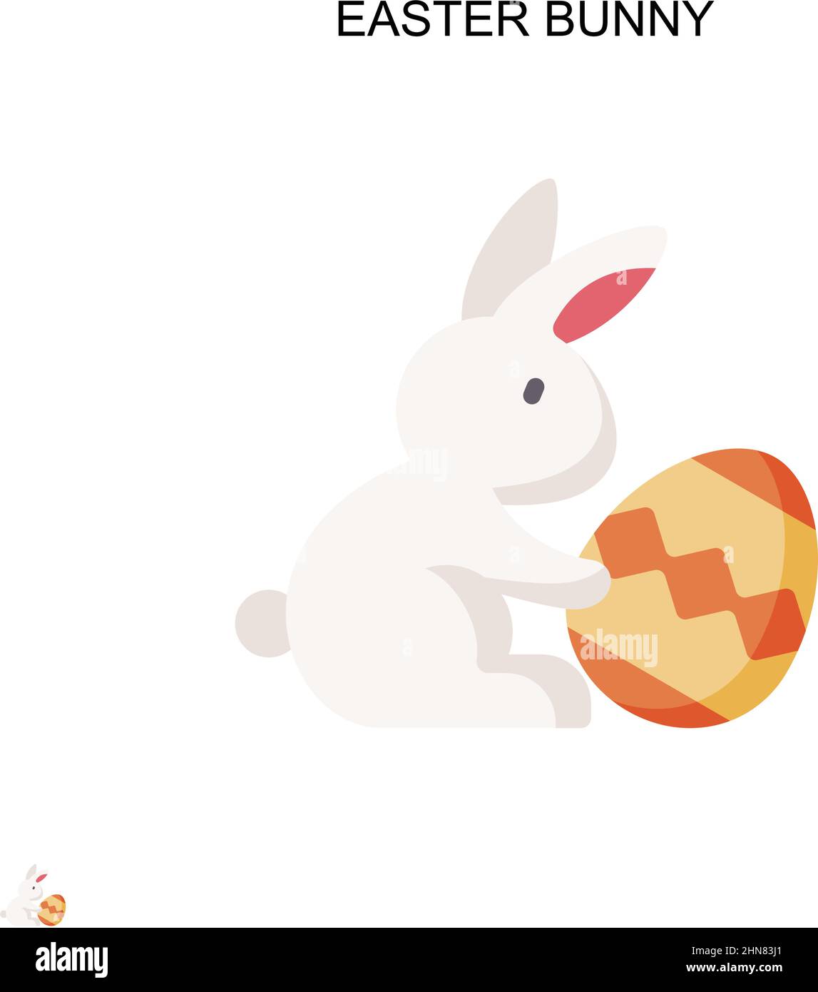 Easter bunny Simple vector icon. Illustration symbol design template ...