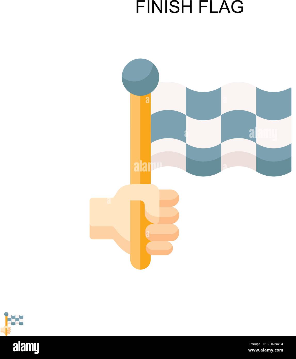 Finish flag Simple vector icon. Illustration symbol design template for ...