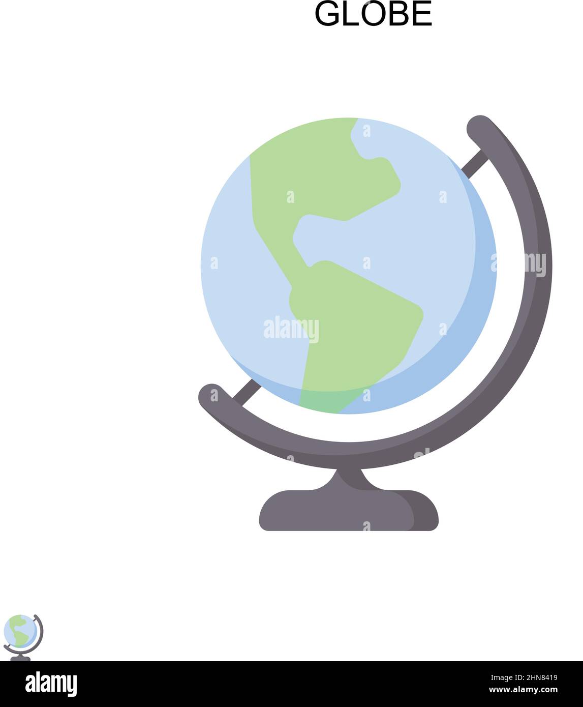 Globe Simple vector icon. Illustration symbol design template for web ...