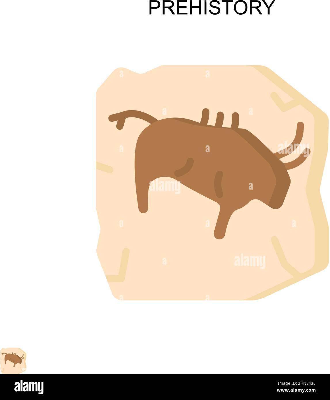 Prehistory Simple vector icon. Illustration symbol design template for ...