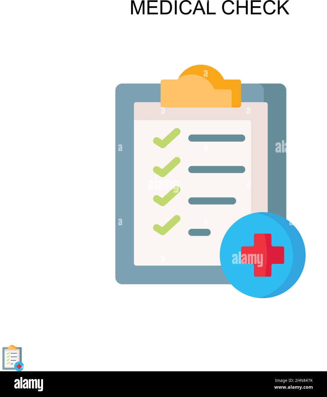 Medical check Simple vector icon. Illustration symbol design template ...