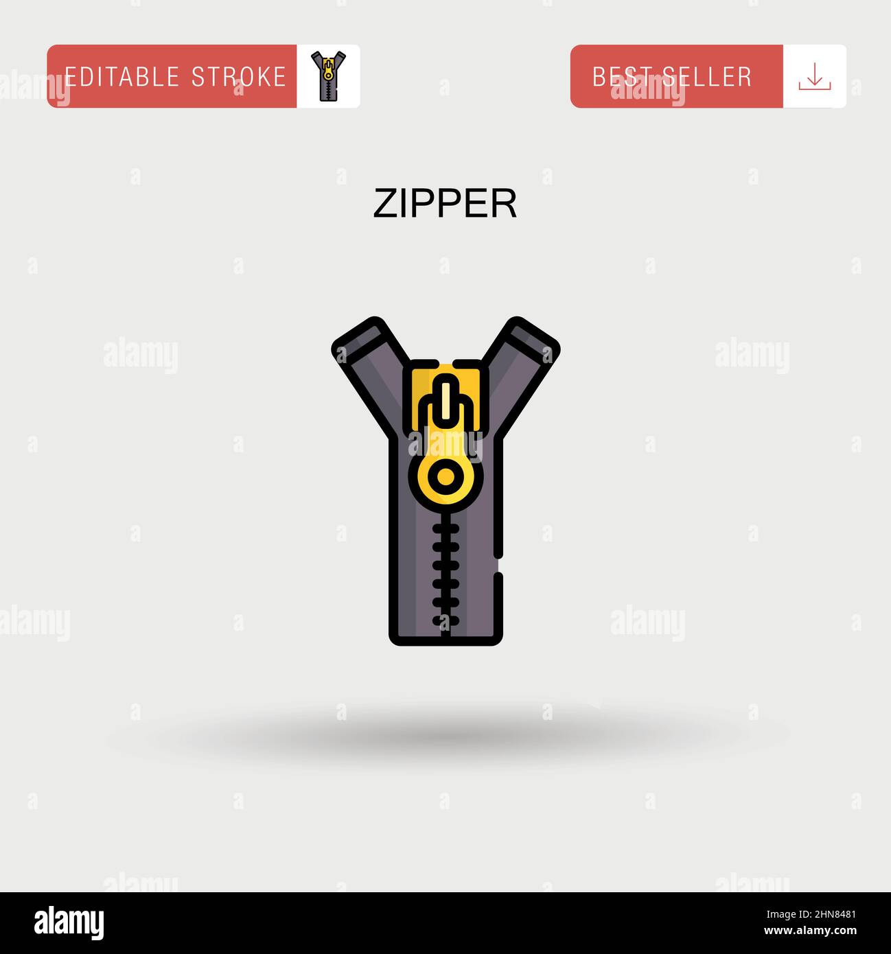Zipper icon hi-res stock photography and images - Alamy