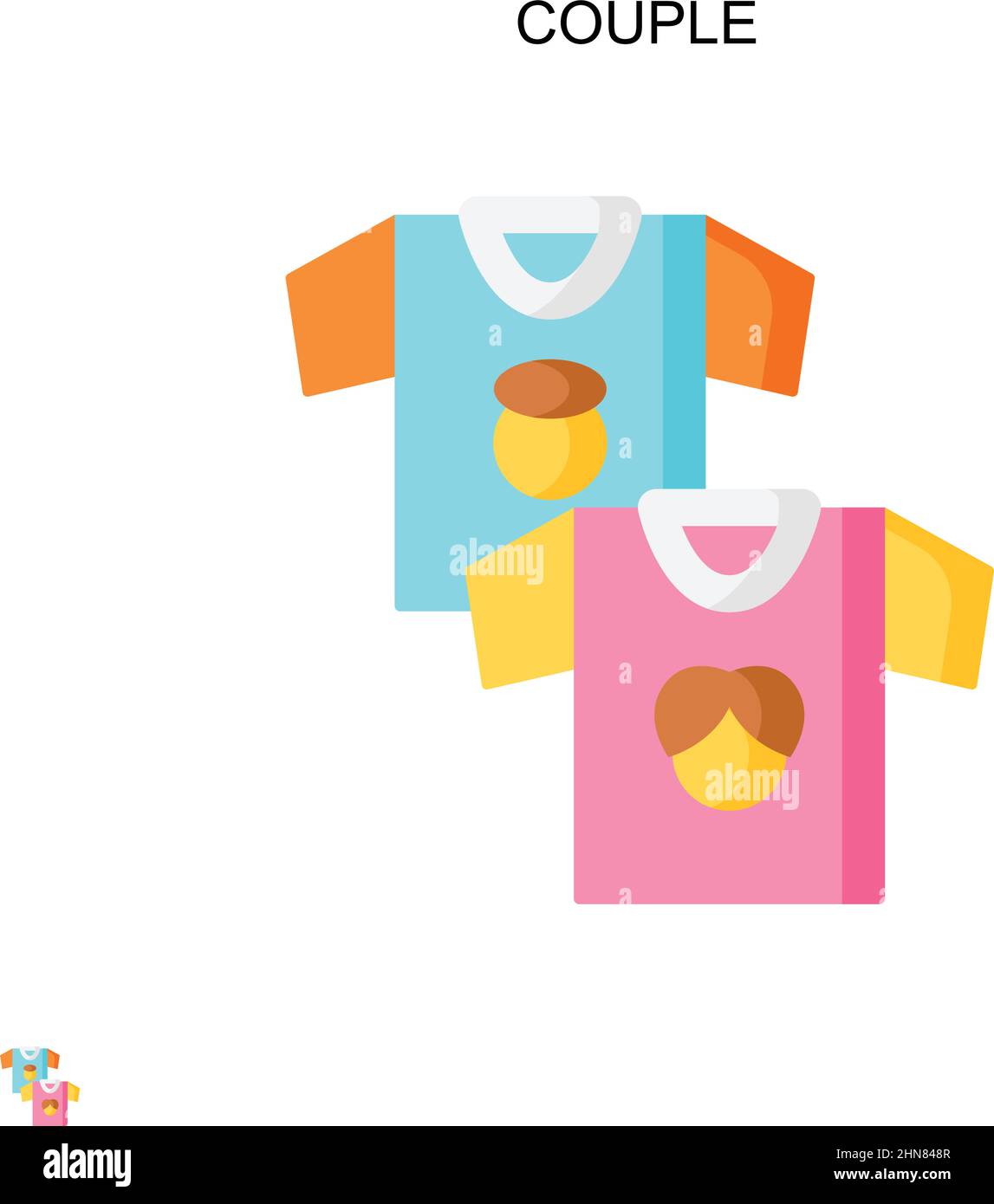 Couple Simple vector icon. Illustration symbol design template for web ...
