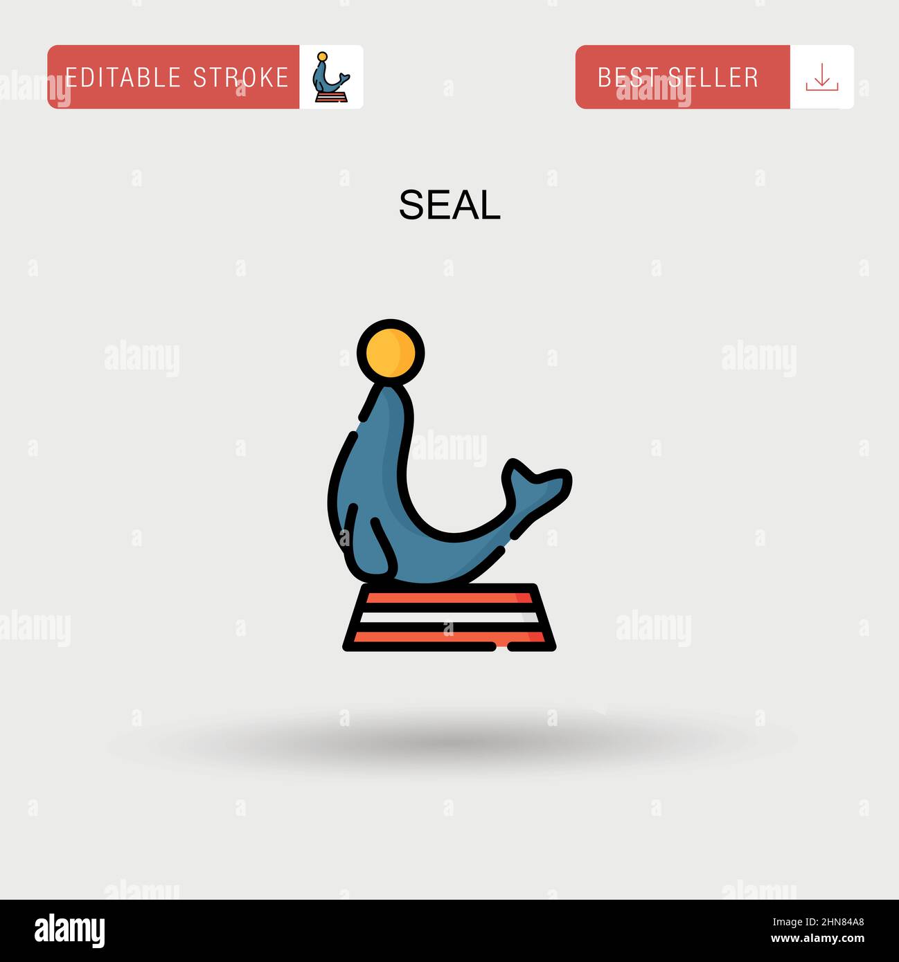 Seal Simple vector icon Stock Vector Image & Art - Alamy