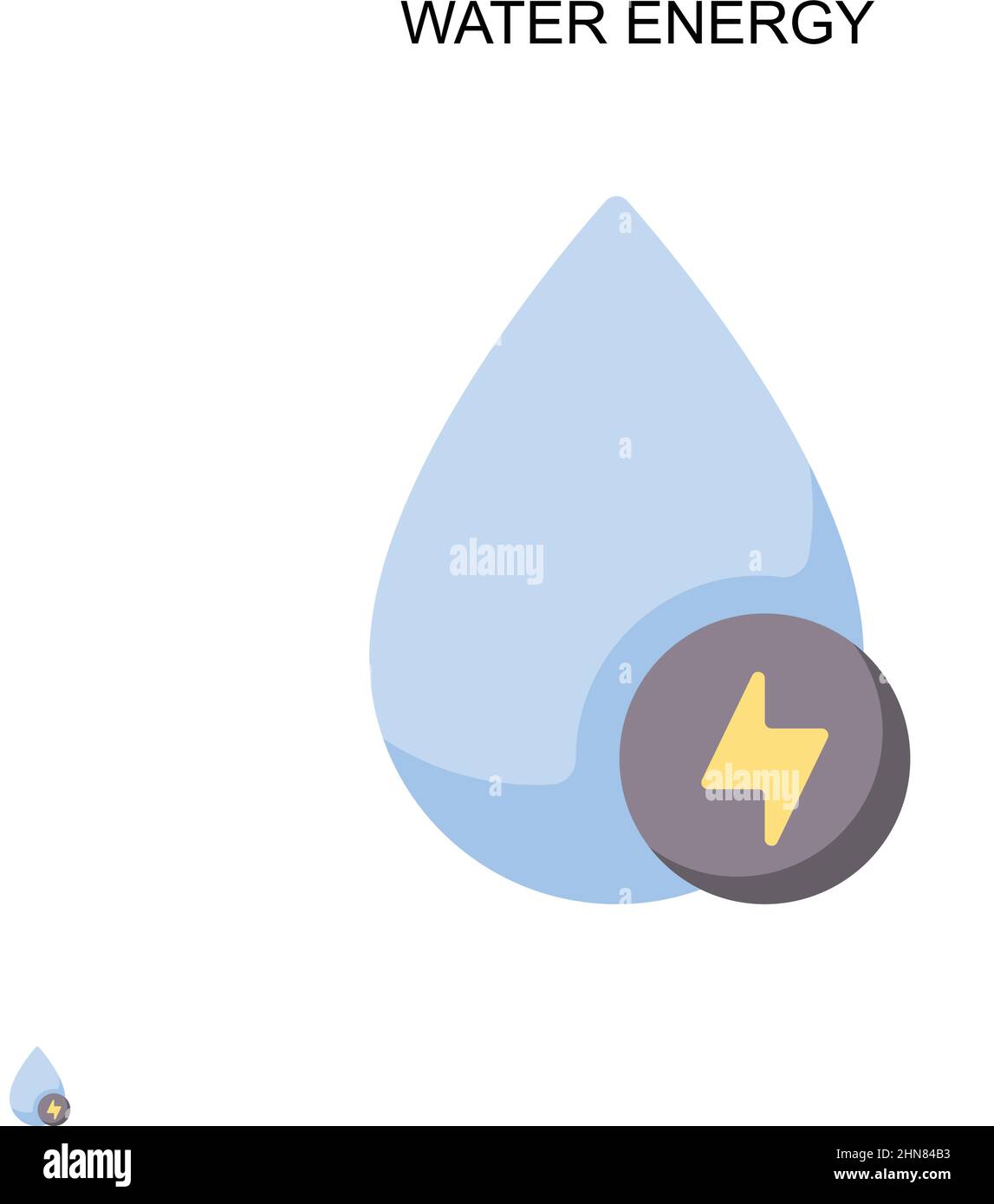 Water energy Simple vector icon. Illustration symbol design template ...