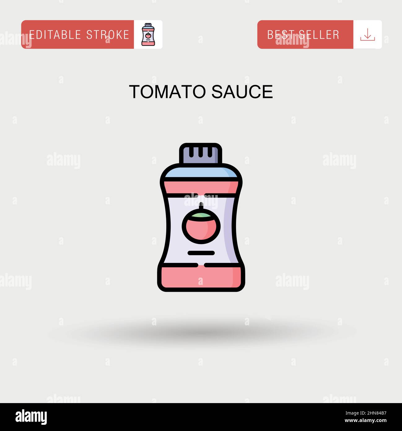 Tomato sauce Simple vector icon Stock Vector Image & Art - Alamy