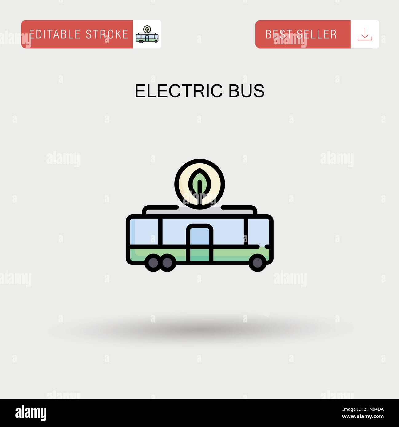 Electric public bus Stock Vector Images - Alamy