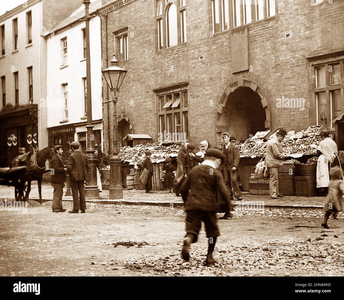 Market, Killarney, Ireland, Victorian period Stock Photo - Alamy