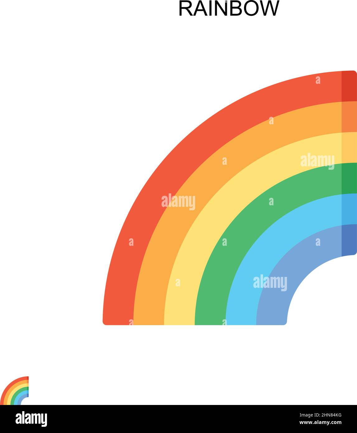 Rainbow Simple vector icon. Illustration symbol design template for web ...