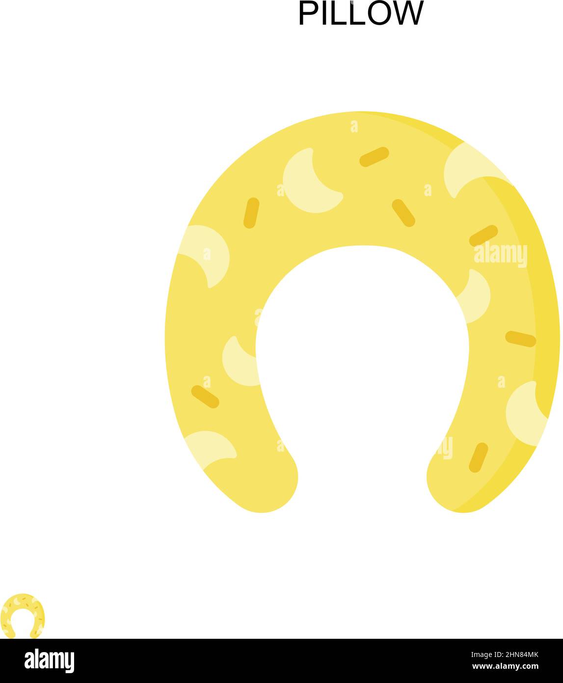 Pillow Simple vector icon. Illustration symbol design template for web ...